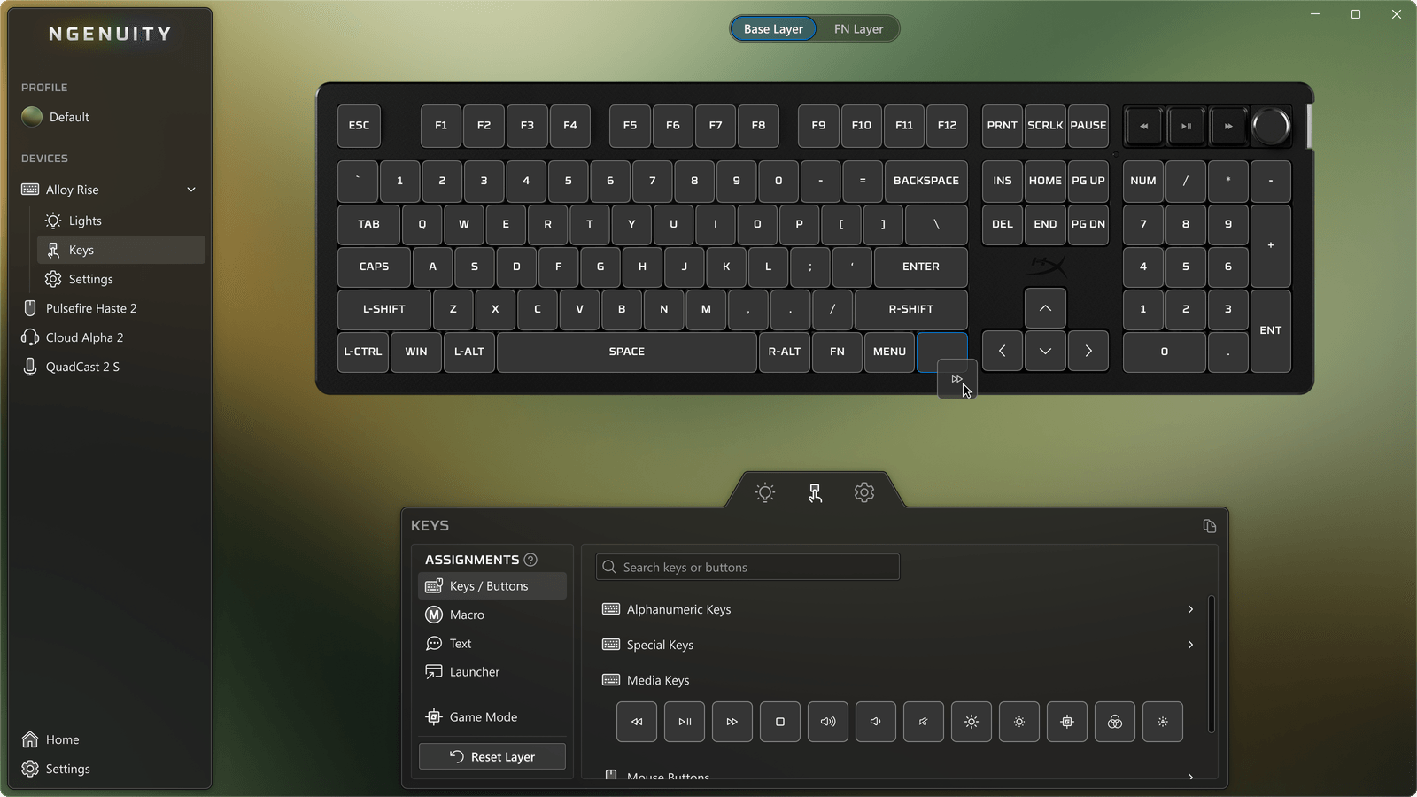 HyperX NGENUITY 軟體 – HyperX ROW